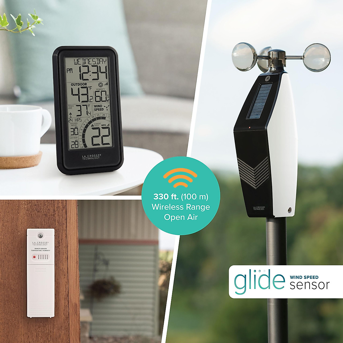 La Crosse Technology 327-1418BW Monochromatic Digital Wind Speed Station