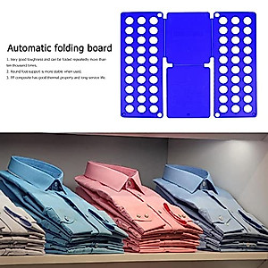 PNPCORP Upgrade Tshirt Shirt Folding Board for Adult, Laundry Clothes Folder, Durable Plastic Folder (Pink)