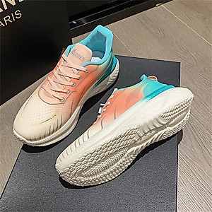 GSLMOLN Womens Walking Shoes Running Sneakers Slip on Lady Girls Workout Fashion Casual DressRed Blue Size 11