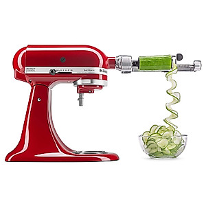 KitchenAid DRTVICE6 Combo Package Spiralizer KSM1APC Flex Edge Beater KFE5T Stand Mixer Attachment Recipe Book