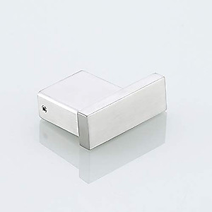 RANDOM Brushed Towel Hooks Bathroom Hardware Accessories Robe/Coat Hook SUS 304 Stainless Steel Clothes Hook for Bath Kitchen Contemporary Hotel Style Wall Mounted Hook 2 Pack.