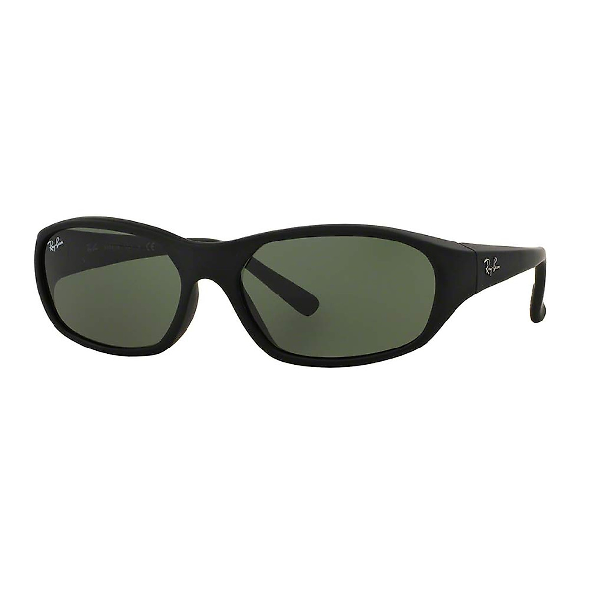 Ray-Ban RB2016 DADDY-O W2578 59M Matte Black/Plastic Lens Green Rectangular Sunglasses + BUNDLE with Designer iWear Eyewear Kit