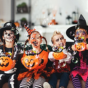 24 Pack Halloween Bubble Wands for Kids - Spooky Ghost, Bat, and Pumpkin Designs, Party Favors Bulk with Colorful Bubbles for Trick or Treat, Goodie Bag Stuffers, Birthday Gifts, Carnival Prizes