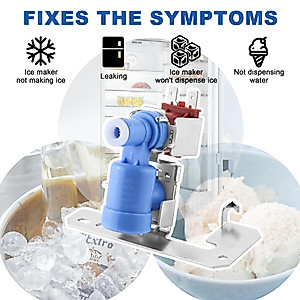 WR57X10033 riv-11ae-2 Refrigerator Icemaker Water Inlet Valve Compatible with G-E Hot-point Ken-more 1/4" Inlet Fitting Icemaker Water Inlet Valve Replaces WR57X0093-1 Year Warranty By Fetechmate