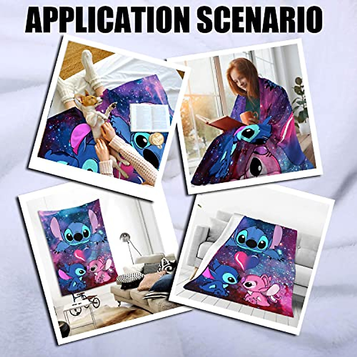 Cartoon Blanket Super Soft Flannel Throw Blanket Warm Comfortable Blanket Gifts for Kids Adults All Season 50"x40"