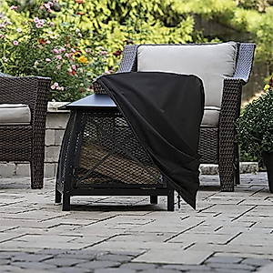 UCARE Outdoor Steel Patio Fireplace Cover Waterproof 420D Oxford Square Hexagon Pagoda Fire Pit Fireplace Dust Covers with Drawstring