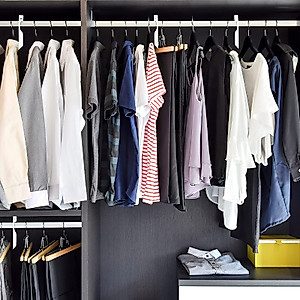 20 Pieces Blank Clothing Rack Divider Clothing Rack Size Dividers Acrylic Baby Closet Dividers Rectangular Large Closet Dividers and 144 Pieces Sorting Labels for Home Closet Cloth Store DIY Craft