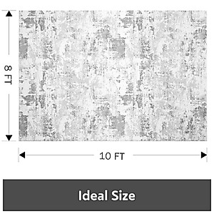 8 x 10 Area Rugs for Living Room-Non Slip Area Rug Machine Washable Rug Carpet Ultra Soft Shaggy Fluffy Rug Abstract Modern Rug for Bedroom Playroom Dining Room Office Under Bed Table