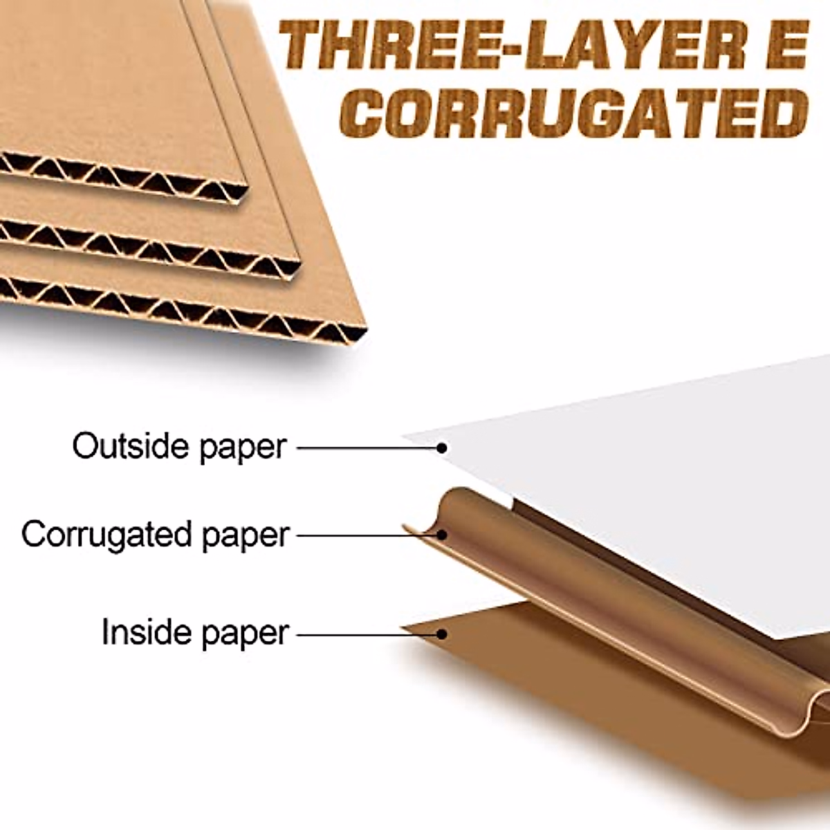 Shipping Boxes 9x6x2, HERKKA 25 PACK White Corrugated Cardboard Mailer Boxes, Medium Mailing Boxes for Packaging Small Business