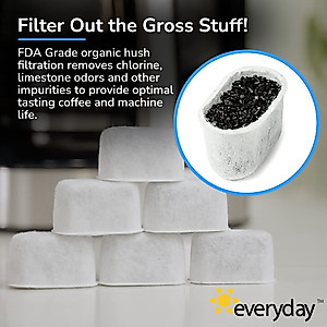 Everyday KWF-12 Charcoal Water Filters for Keurig Coffee Machines, 12 Count (Pack of 1), White