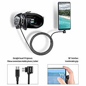 BGNTBUK Cat7a Cables Suitable for DJI Avata/FPV Through Glasses Two Way Data Cable Multifunction Transmission 1.2M Ultra Long Type C Data Cable Plug in Tens Unit Compatible with Machine