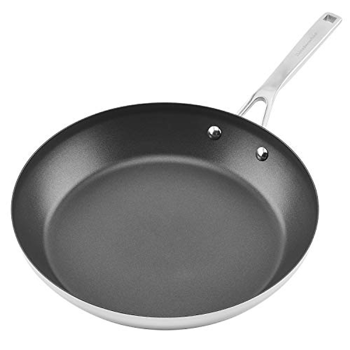 KitchenAid 3-Ply Base Brushed Stainless Steel Nonstick Fry Pan/Skillet, 12 Inch