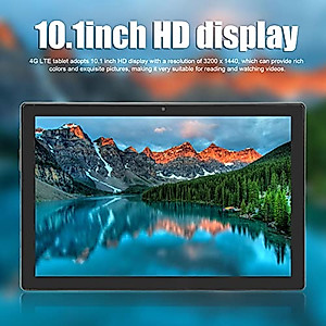 4G Call Tablet, 3200x1440 MTK6889 CPU 10.1 Inch Tablet ROM 256GB RAM 10GB Dual SIM Dual Standby for Home (Iron Grey)