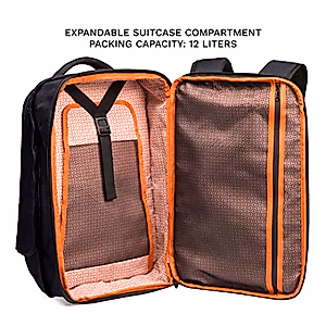 Knack Series 1 Laptop Backpack Fits up to 15 Inch - Knack Bags Carry-On Backpack, TSA Approved, Expandable Travel Backpacks (Stealth Black, Medium)