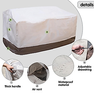 XIZZI Patio Furniture Cover Waterproof Outdoor Sofa and Ottomans Covers,78L x 31W x 29H