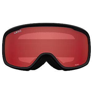 Giro Roam Ski Goggles - Snowboard Goggles for Men, Women & Youth - Black Wordmark Strap with Amber Scarlet/Yellow Lenses