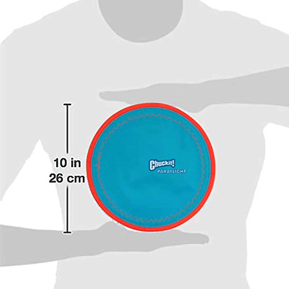 ChuckIt! Paraflight Flyer Dog Frisbee Toy Floats On Water; Gentle On Dog's Teeth And Gums; Large