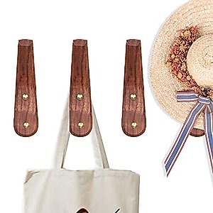 4 Pcs Wooden Coat Hooks- Wall-Mounted Wood Wall Hanger Simple Modern V Shape Handmade Craft Coat Rack for Hanging Coats Hats Bags Towels