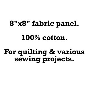 Fabric Panel 8"x8" Unicorn 100% Cotton Quilting Panel Square AM316