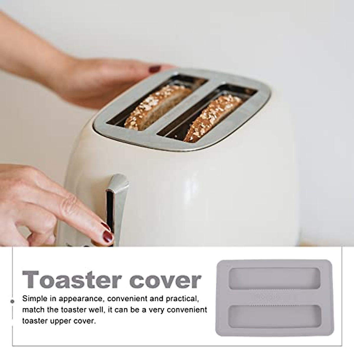 2 Slice Toaster Lid Toaster Cover 2 Slice, Bread Toaster Silicone Dust Cover Toaster Lid for Kitchen Coffee Shop Restaurant Toaster Appliance, Top Cover for Bread Machine