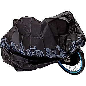 Bike Cover Waterproof Dustproof Cover for Indoor and Outdoor Use Rain Sun UV Wind Snow Proof Resistant Bicycle Storage (Black)