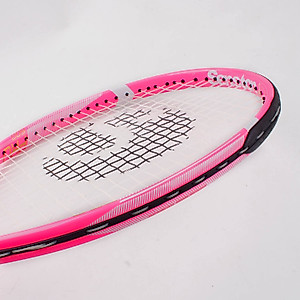 Senston Tennis Racket for Adults Tennis Racket Professional 27 inch Tennis Racquet for Girls Women Pink