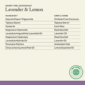 Each & Every 3-Pack Natural Aluminum-Free Deodorant for Sensitive Skin with Essential Oils, Plant-Based Packaging (Best Sellers)