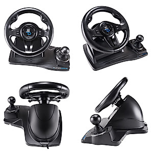 Superdrive - GS550 steering racing wheel with pedals, paddles, shifter and vibration for Xbox Serie X/S, PS4, Xbox One, PC, PS3 (programmable for all games)