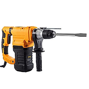 VEVOR Hammer Drill, 1500W 1.26", 13A Rotary Hammer with 3-Mode for Hammering & Drilling Concrete, SDS Plus Breaking Machine with Case, Bits, Chisels and Vibration Control System