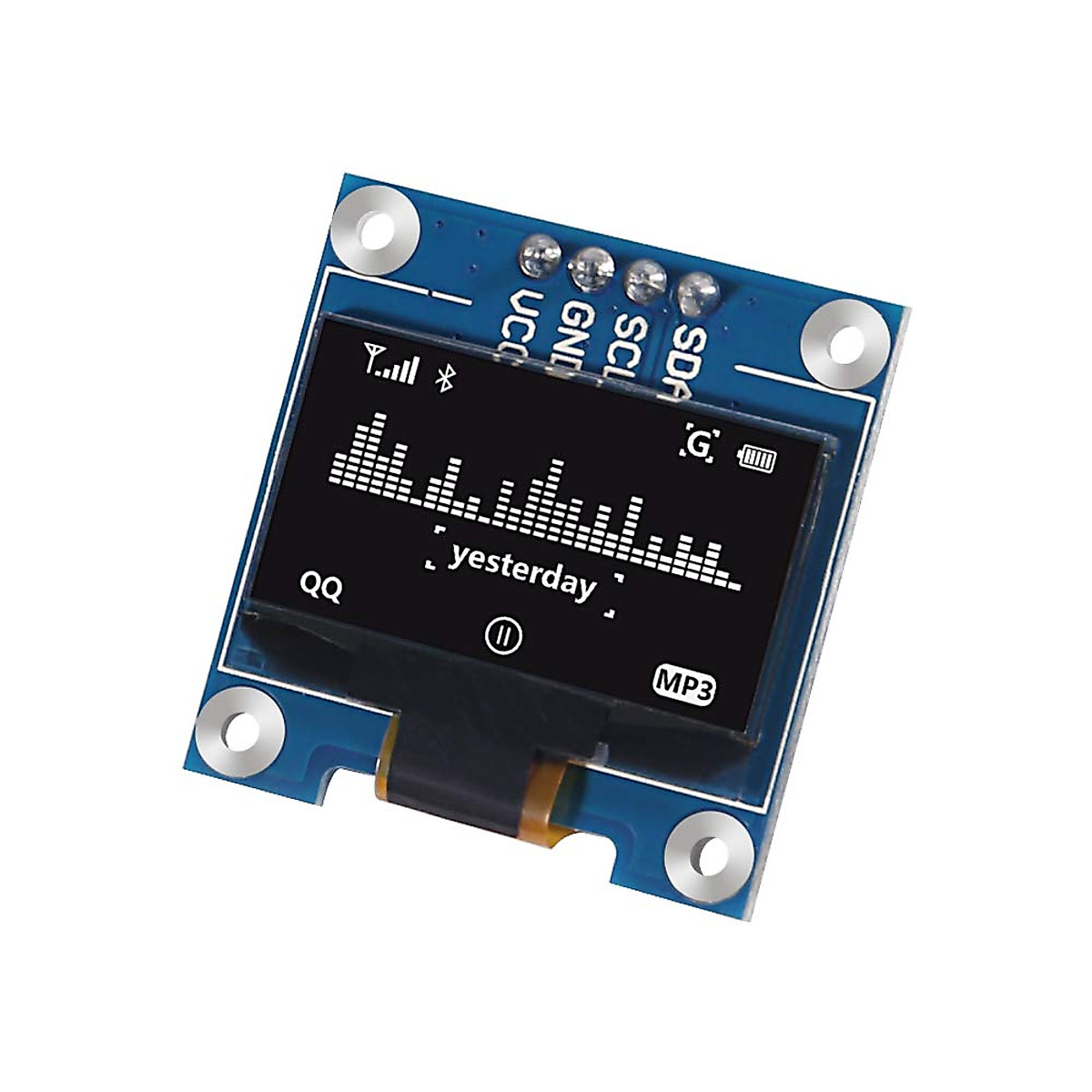 ALMOCN 2PCS 0.96" OLED Module I2C IIC Serial 12864 128X64 OLED Display Module with SSD 1306 Driver (White OLED)