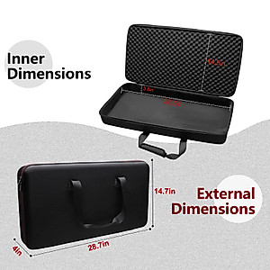 LTGEM Case for Pioneer DJ DDJ-FLX6 4-deck Rekordbox and Serato DJ Controller - Travel (28.7×14.74×4 inch)