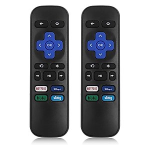 2 Pcs Replacement Remote Control Compatible for Roku Premlere, for Roku Box,for Roku Express,for Roku HD/XD/XDS/LT, for Roku 1/2/3/4 Remote Only【Not for Roku Stick and Not for Roku TV】