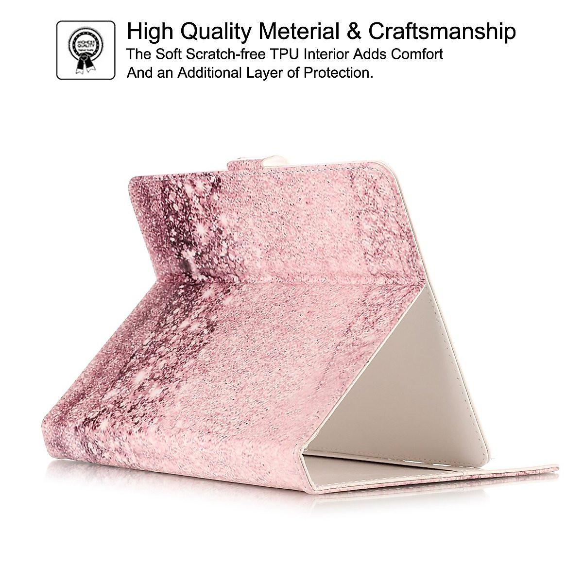 Universal 10" Case, Newshine Synthetic Leather Magnetic Closure [Cards/Money Slots] Flip Stand Wallet Protective Case for All Universal 10 inch Tablet, Bling