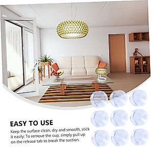 Double Sided Suction Cups, 12pcs Clear Silicone Bumpers Heavy Duty Desk Glass Suction Cups 20mm Double Sided Sucker Pads Bathroom Suction Cup Hooks Small Suction Cups