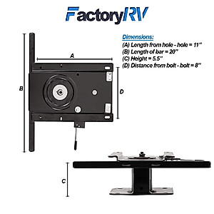 ToughGrade 5.5" Pedestal for RV Captain's Chair | Camper Chair Base