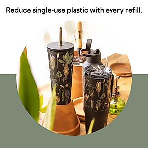 Corkcicle x Warner Brothers Harry Potter Herbology Cold Cup Insulated Tumbler with Lid and Straw, 24 oz – Water Bottle Keeps Drinks Cold 12hrs, Hot 5hrs – Cupholder Friendly, Flexible Sipping Lid