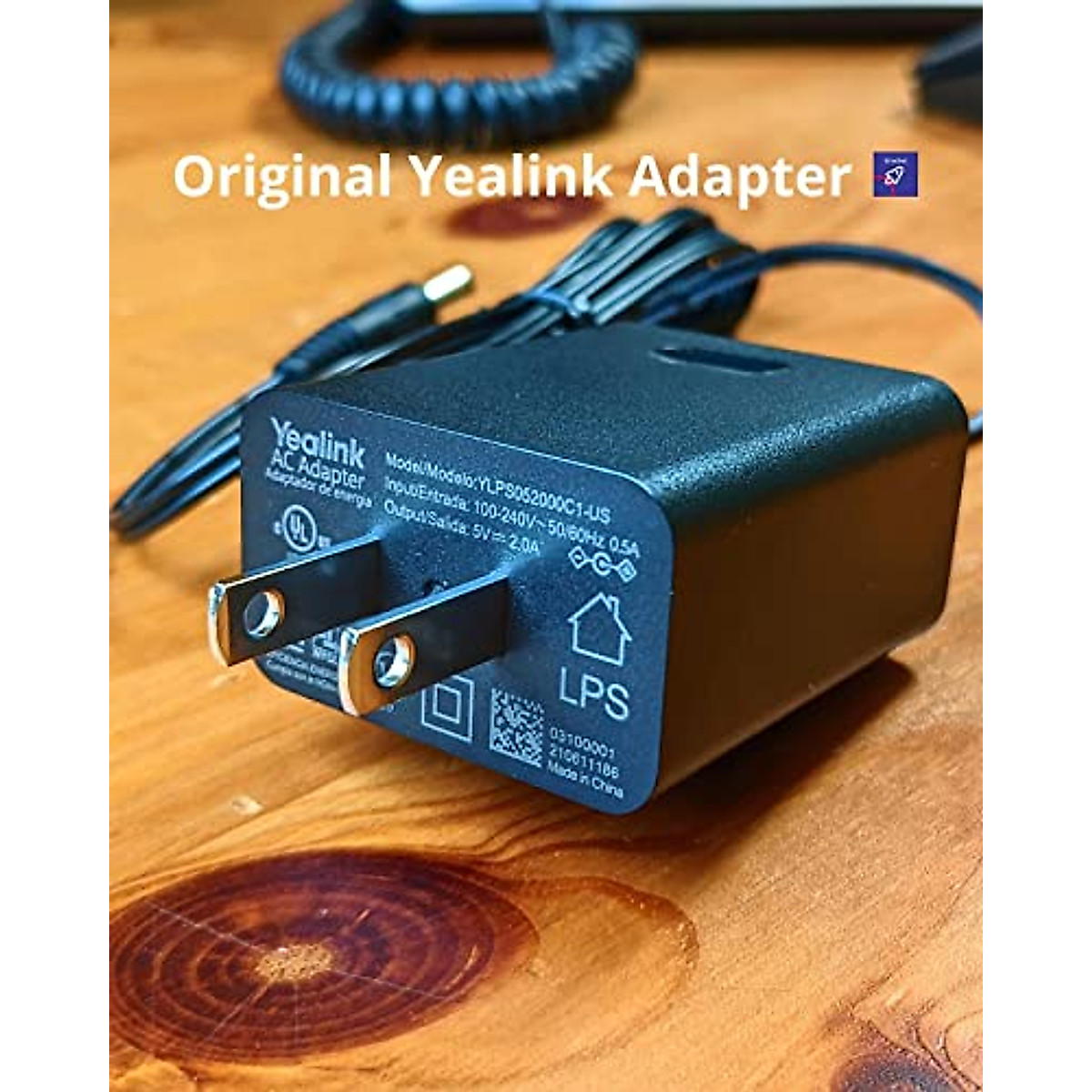 Yealink PS5V2000US Phone Power Supply, for Yealink IP Phones SIP-T29G, T46S T48S,T58A, T58-CAM,T54W, T57W, MP54, MP56 for Teams, GTW Microfiber Cloth