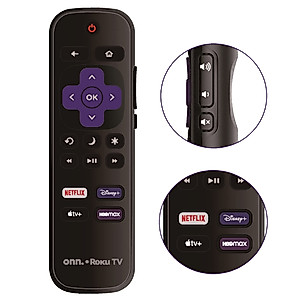 ULTRA PARTS 2 Pack - OEM Replacement Remote Control for All ONN. Roku TV Smart 4K Ultra HDTV (Netflix/Disney Plus/Apple TV+/HBO Max)