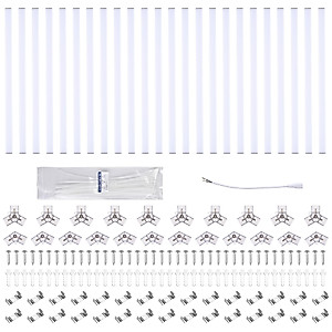 Yescom 24 Pack Hexagon Garage LED Light, 240W 26400LM 7000K Super Bright Car Detailing Ceiling Shop Lights, Linkable 5 Grid Honeycomb for Workshop Warehouse Basement Gym Hair Styling Shop Salon