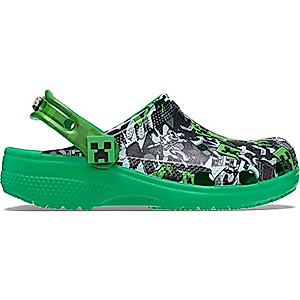 Crocs Classic Minecraft Clogs, Multi Black, 13 US Unisex Little Kid