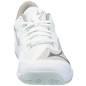 Mizuno Wave Exceed Light 2 AC Women Sneaker, White-Metallic Grey, 6.5