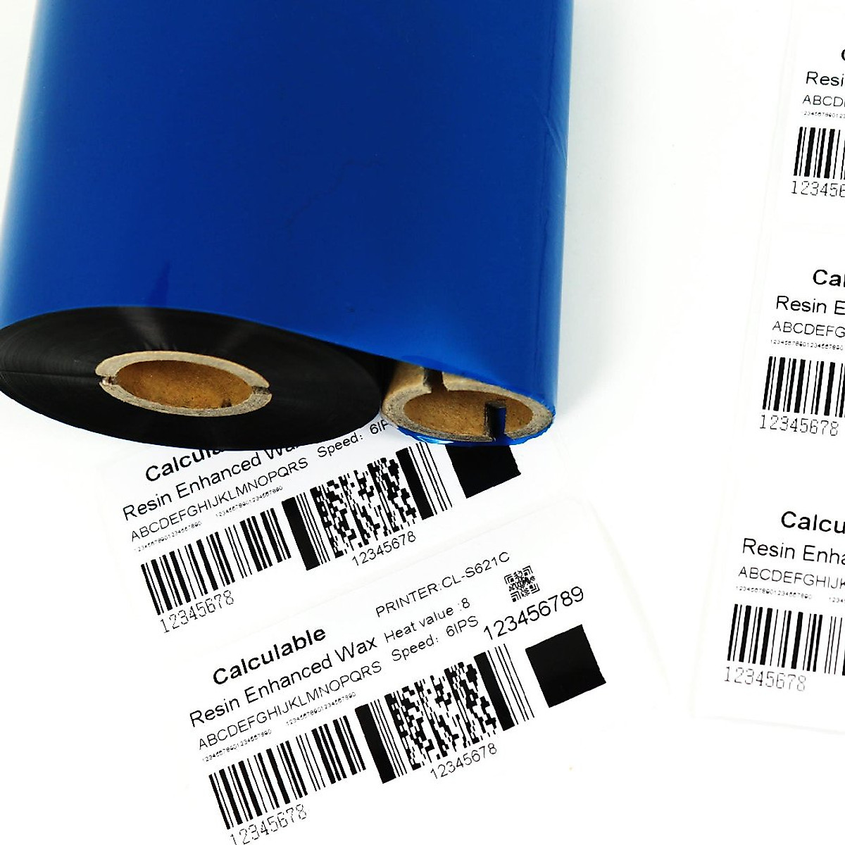 DEFMATE Black 2.52" x 1476' (64mmx450m) Thermal Transfer Wax Ribbon for Zebra Desktop Printer,TEC,DATAMAX,INTERMEC,Avery,Citizen,SATO,TSC,GODEX,ARGOX,BEIYANG,POSTEK