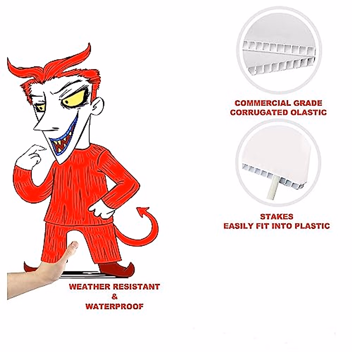 6Pcs Nightmare Party Yard Sign For Outdoor Lawn Garden Halloween Decoration Christmas Party Sign Glow In the Dark