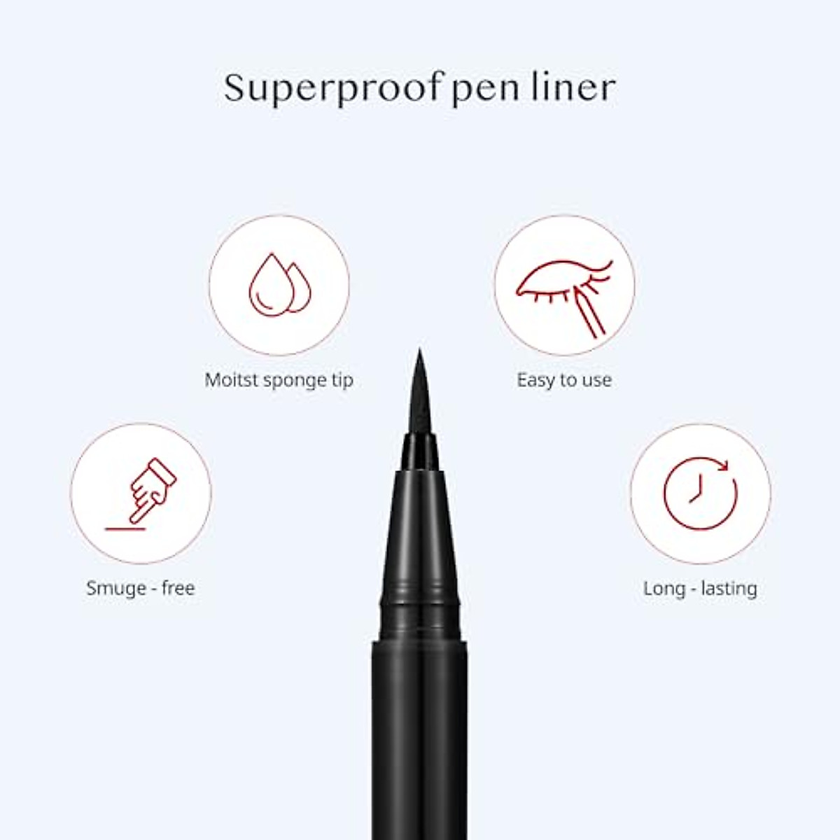 CLIO Waterproof Pen Liquid Eye Liner, Precision Tip, Long Lasting, Smudge-Resistant, High-Intensity Color (Black, Pack of 1)