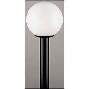 Westinghouse 6686100 One-Light Post-Top Exterior Lantern, Black Finish Polycarbonate with White Acrylic Globe