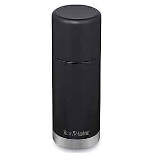 Klean Kanteen TKPro Insulated Thermos - Portable, Stainless Steel Drinking Bottle - Leak Proof & Easy to Clean - Black, 25 oz