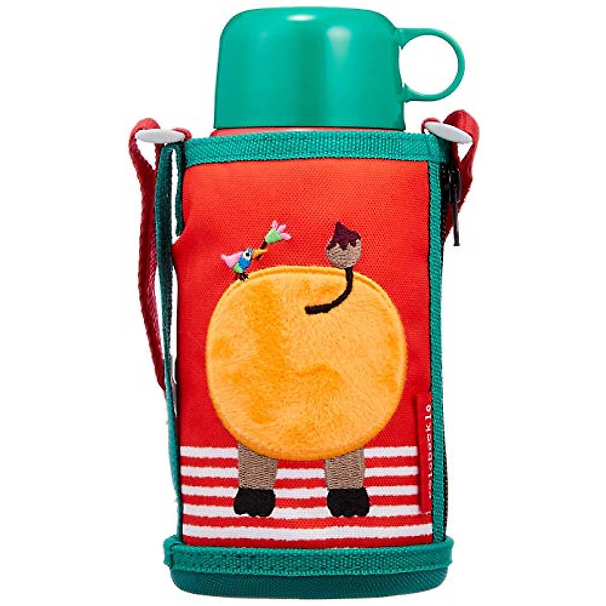 Tiger water bottle 600 ml with direct drinking cup 2 WAY stainless steel bottle with pouch Sahara Colobocle lion MBR - B 06 G - RL Tiger