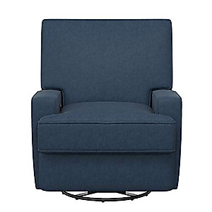 Baby Relax Rylan Swivel Glider Chair, Coil Seating, Dark Blue Recliner
