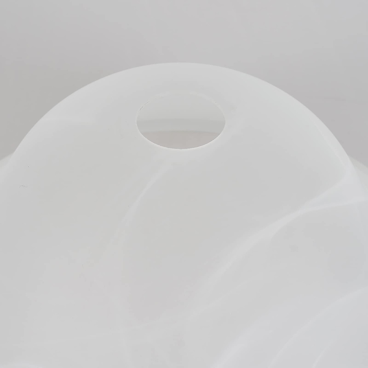 SHENGQINGTOP 12"D Alabaster Glass Domed Shade with 1.65" Opening, Pendant Light Cover, Lighting Fixture Replacement