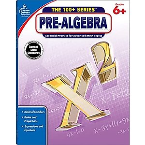 Carson Dellosa | Pre-Algebra Workbook | 6th–8th Grade, 128pgs (The 100+ Series™)